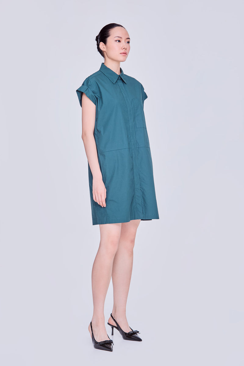 Cuffs Detailed Boxy Dress – SANS & SANS Singapore