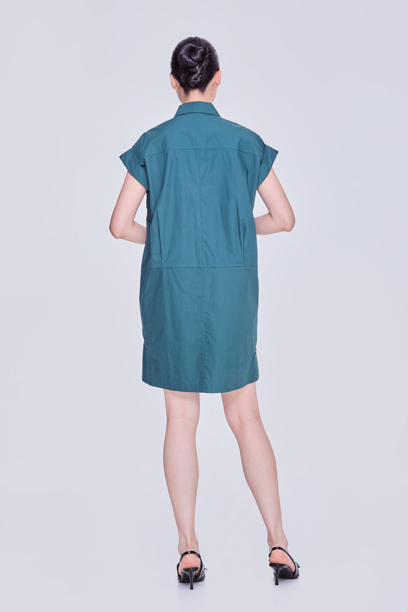 Cuffs Detailed Boxy Dress – SANS & SANS Singapore