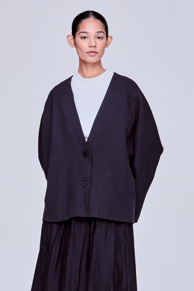 Oversize Buttoned Jacket – SANS & SANS Singapore