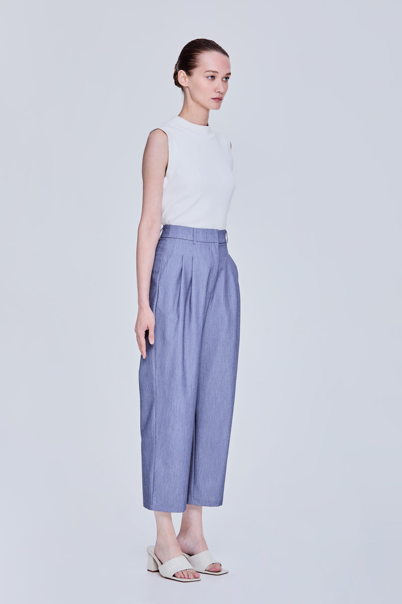 Pleats Detailed Peg Leg Pants – SANS & SANS Singapore